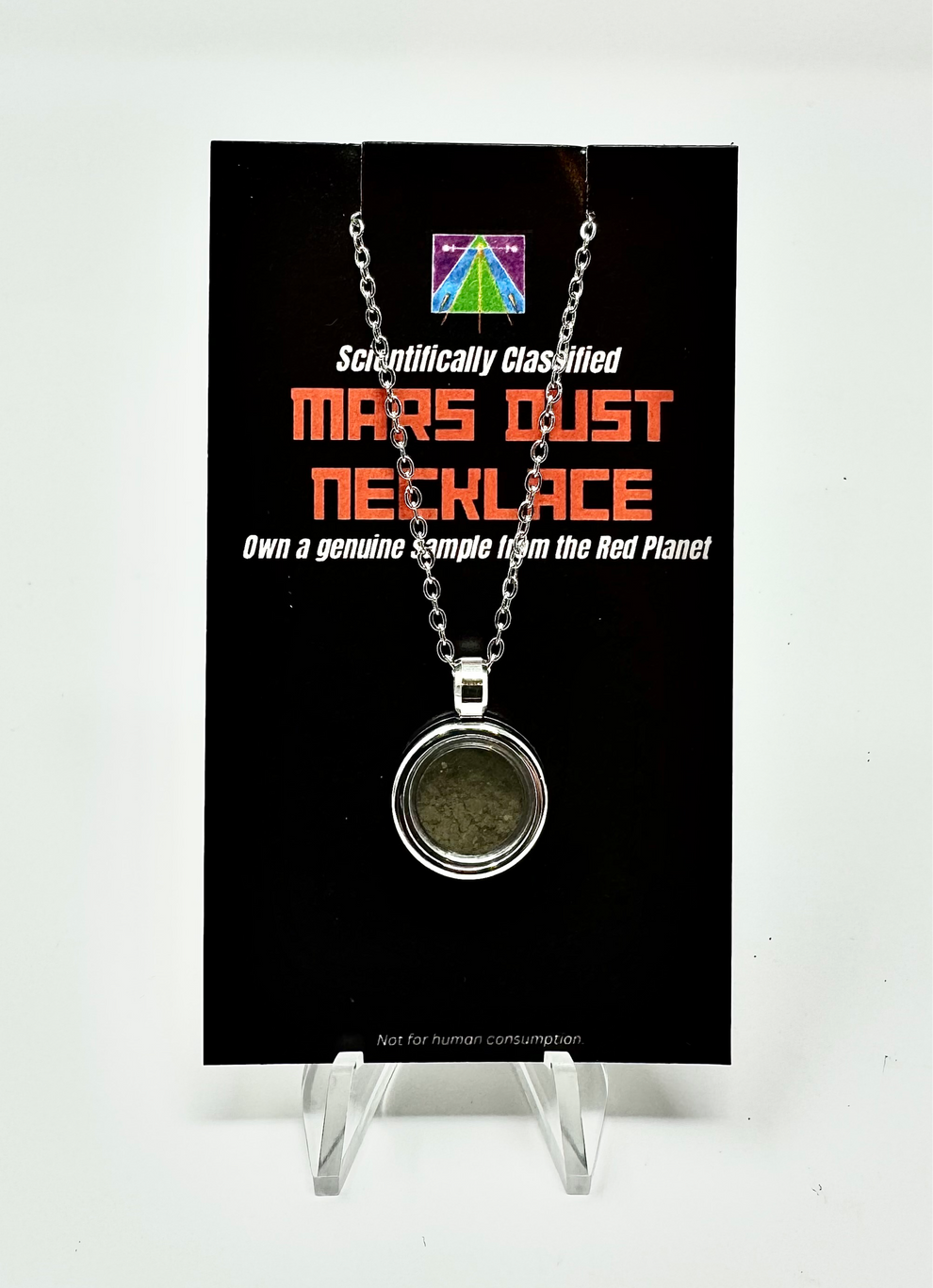 Certified Genuine Martian Mars Meteorite Dust Necklace - Stainless Ste ...